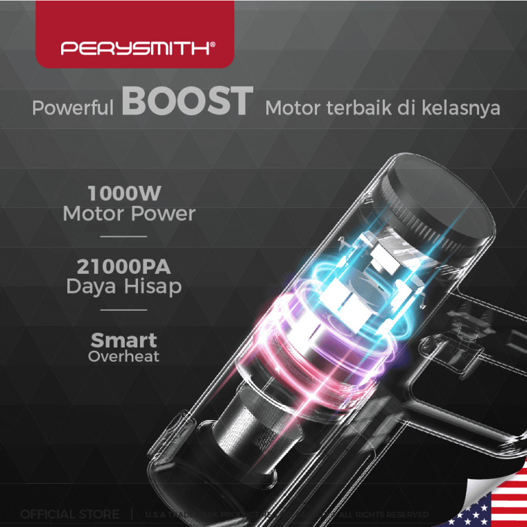 PerySmith X10 Pro Handheld Vacum Cleaner Portable Tanpa Kabel Terbaik