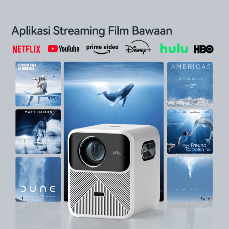 Wanbo Mozart 1 Projector 900 ANSI Lumens HD 1080P Auto-Focus 8W